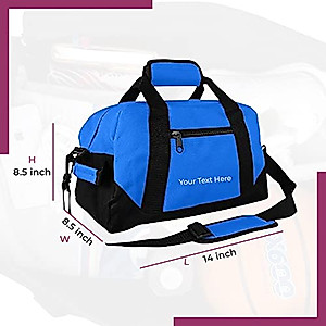 Personalized Passion - Small Duffle Bag for Boys and Girls | Perfect sized 14” Two Toned Travel Duffle Bag | Personalized name Sports Gym Bag for Storage