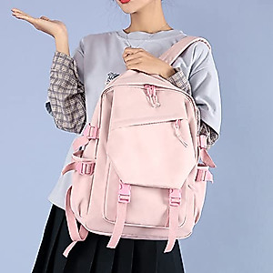 YANGLIU Lightweight School Bag College Solid Color Laptop Backpack for Book Notebook for Men Women Travel bag Bookbag for Boy Girls