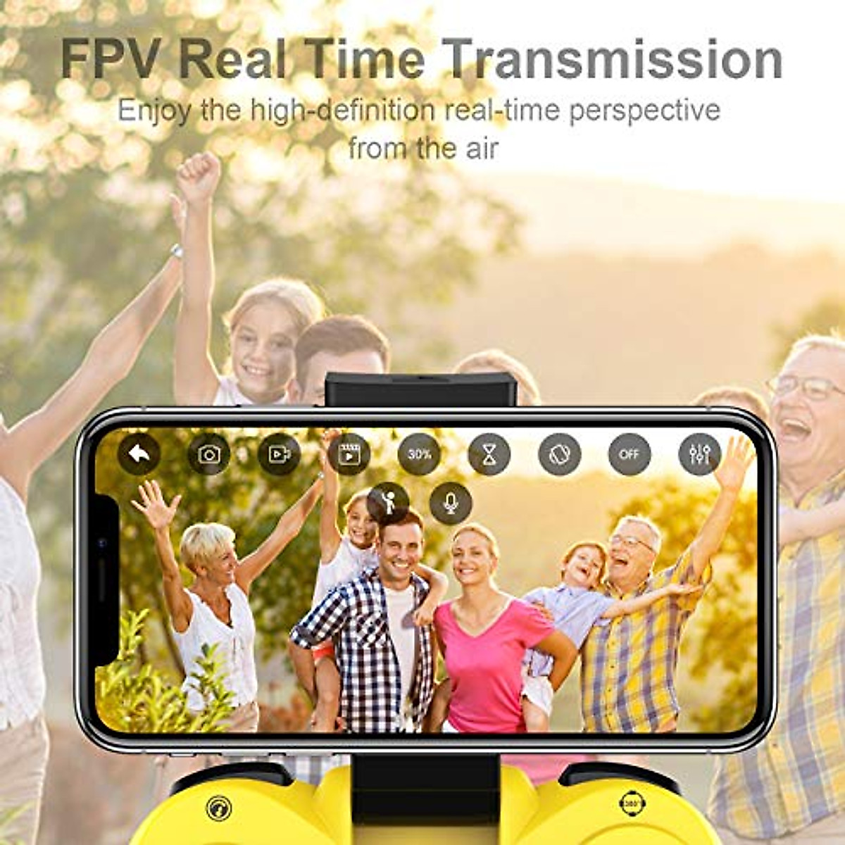HASAKEE Q8 FPV Drone with 1080P Camera for Kids Adults,RC Drones for Kids,Quadcopter with Yellow Light,Altitude Hold,Gravity Sensor and Remote Control,Kids Gifts Toys for Boys and Girls