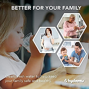 HYDROVOS HV-RO1600-ROM Filter, Replacement Cartridge #2 Fits Only HV-RO1600-OD Tankless Reverse Osmosis System, 2 Years Filter Life, Easy DIY Filter Changes, Reduces Over 95% Dissolved Contaminants