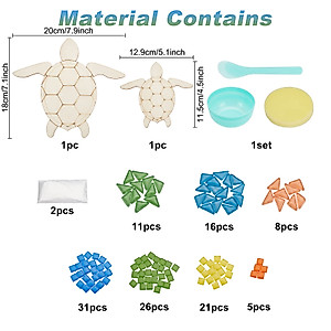 WEBEEDY 2 Set DIY Turtle Mosaic Kit Mosaic Sea Turtle Mosaic Wall Art Turtle DIY Craft Kit for Adults Patio Yard Pool and Garden Decor Crafts for Fun Home Activities