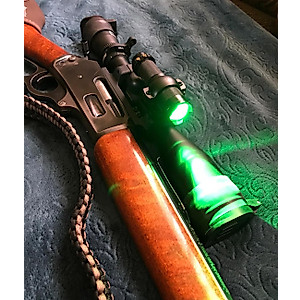 Ulako Single 1 Mode Zoomable LED 150 Yard Green Light Flashlight Torch for Fishing Hunting Detector