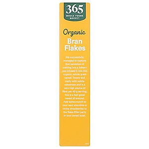 365 by Whole Foods Market, Organic Bran Flakes Cereal, 15 Ounce
