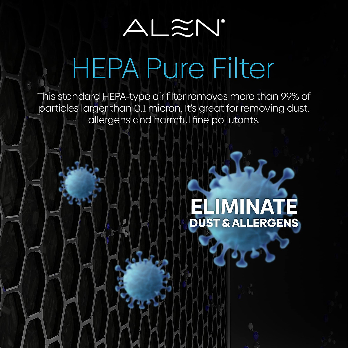 Alen Air Filter TF50-Pure Replacement HEPA Filter for Paralda Air Purifier - Captures Allergens, Dust, & Mold (1 Filter)