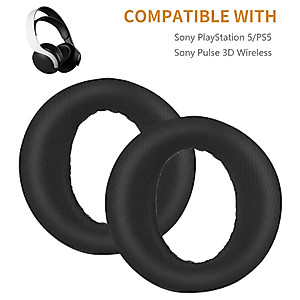 Pulse 3D Replacement Ear Pads Cooling Gel PS5 Headset Earpads, Upgrade Ear Cushions Cups Accessories Replacement for Sony Playstation 5/PS5/Pulse 3D Wireless Gaming Headset (Black)