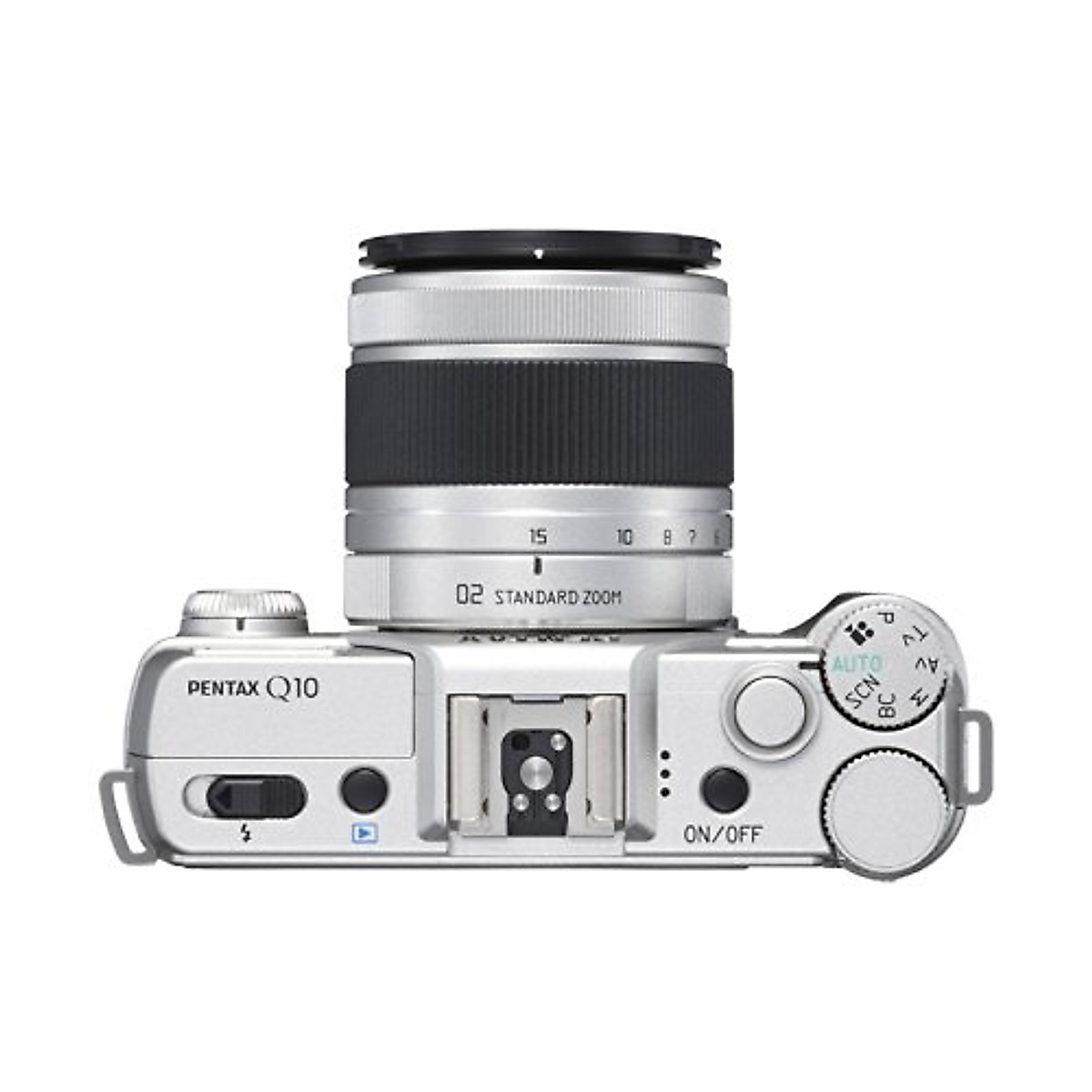 Pentax Q10 12.4MP with 02 zoom lens kit (Silver)
