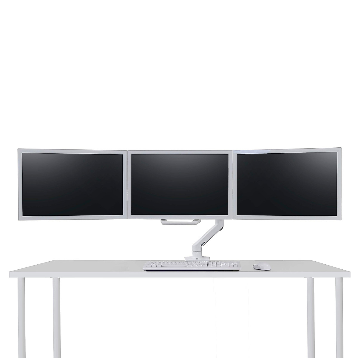 Ergotron – HX Triple Monitor Bow Kit – Add-on for HX Desk and HX Wall Monitor Arms – White