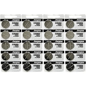 Energizer 2032 Battery CR2032 Lithium 3v, 20 Batteries
