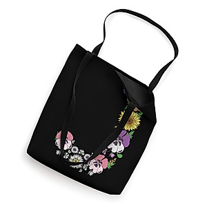 Letter J Shirt Cute Initial Monogram Floral Alphabet Letters Tote Bag