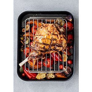 MasterClass Master Class Small Stainless Steel Roasting Rack, (9" x 6.5"), 23 x 16.5 cm (9 x 6.5 inches), Metallic