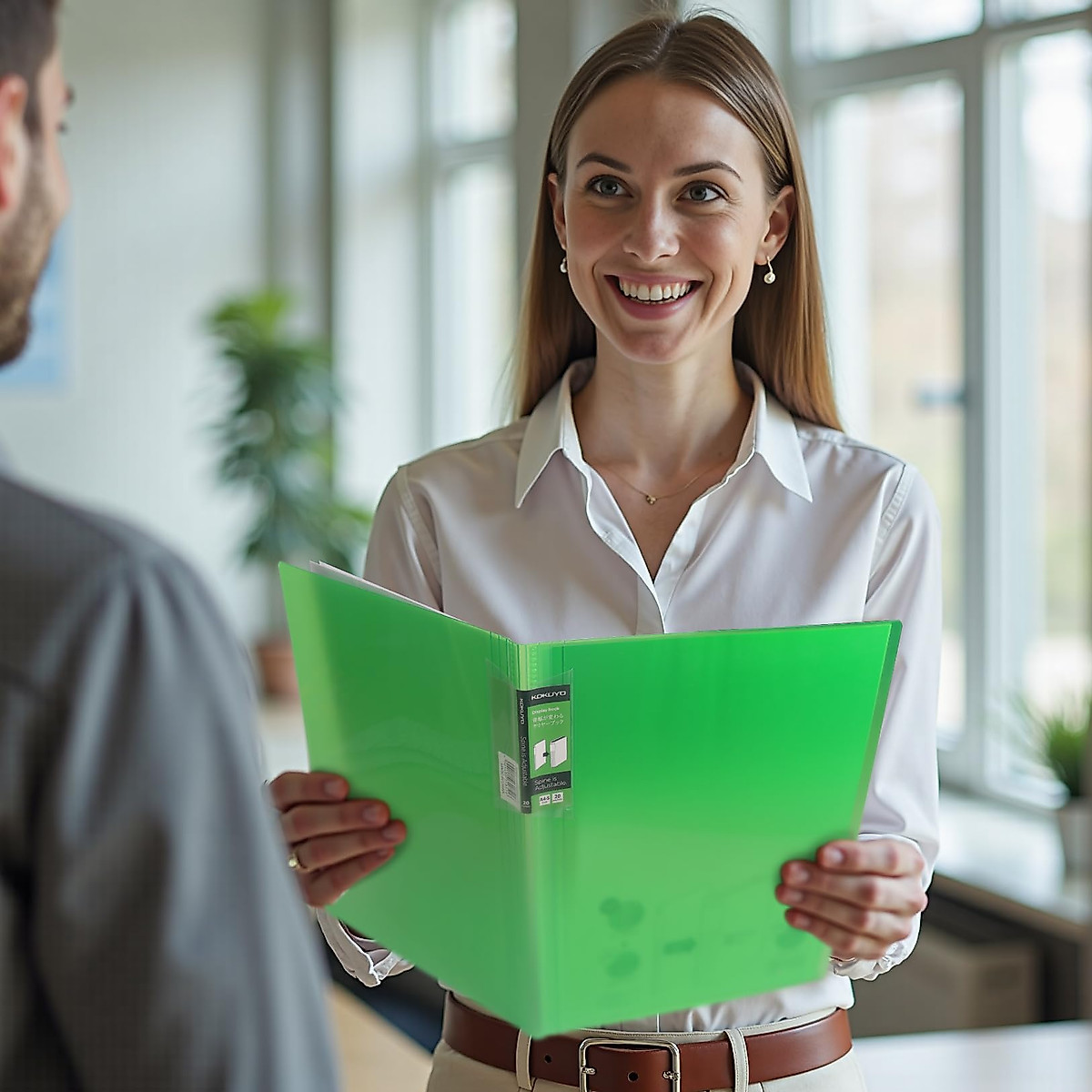 Kokuyo 40-Pocket Binder with Plastic Sleeves 8.5"x11" (Orange), A4 and US Letter Expandable Art Portfolio Folder with Clear Sheet Protectors. 80 Pages of Presentation Display Book. (RA-N40YR)