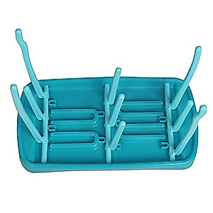 Bottle Dry Rack Baby Bottle Drain Drying Racks Blue Pink Baby Bottle Cleaning Dryer Drainer Storage Drying Rack (Hot Pink)