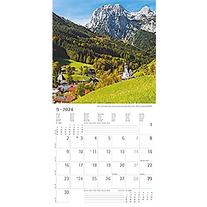 Alpen 2024 - Brochure Calendar 30 x 30 cm (30 x 60 Open) - Calendar with Space for Notes - The Alps - Picture Calendar - Wall Planner - Nature Calendar