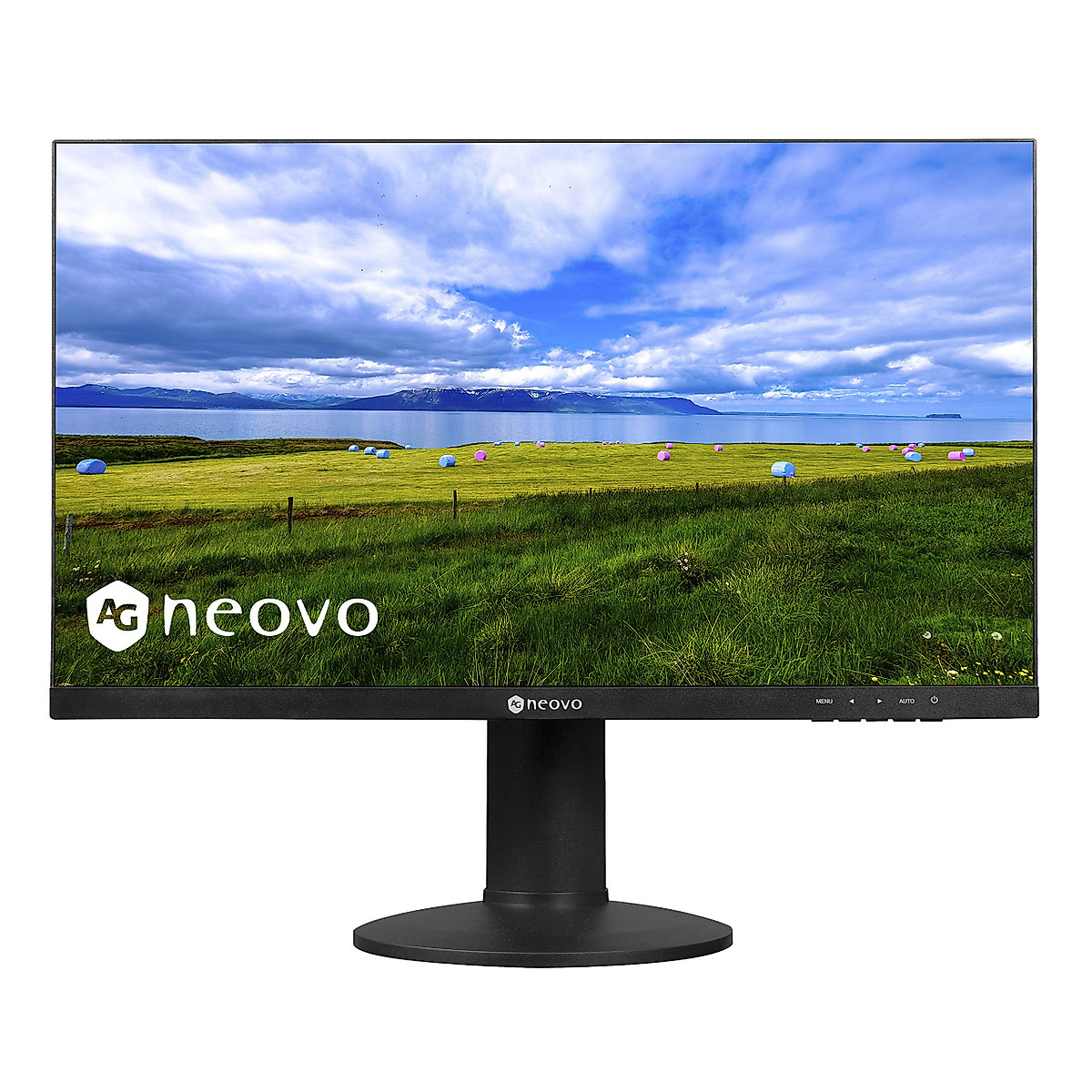AG Neovo MH-27 27 Inch IPS 1080p Bezel Less Ergonomic Monitor with HDMI, DisplayPort and Speakers, Height Adjustable, Pivot, Swivel and Tilt for Office