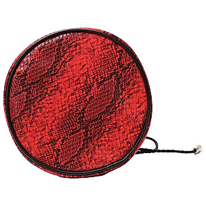 Grinning Gargoyle – Massive Dice Bag with 7 Pockets - 500 Die Capacity Die Pouch with 7 Pockets – Deluxe Dragon Skin Design with Eye (Red)