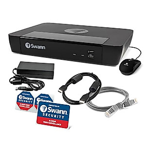 Swann 4K 8Channel Security Camera System NVR Recorder: nvr-8580 Security PoE NVR Box with 2TB HDD,24/7 Continuous Recording,Work with Swann IP 12MP/4K/5MP/4MP HD Cameras, SRNVR-88580H