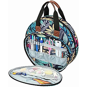 Color You Embroidery Bag, Portable Embroidery Project Bag Storage, Craft Supply Organizers and Storage for Embroidery Hoops, Floss, Cross Stitch Supplies and Sewing Tools Kits