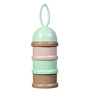 Ultra Diet Portion Control Container Set, Stackable and Detachable, Leak-Proof, Ideal for Weight Control or Storing Food, Snacks or Protein Powders, Bariatric Friendly, 6 Pieces Total (Green-Brown)
