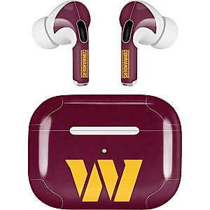 Skinit Decal Audio Skin Compatible with Apple AirPods Pro (2rd Gen, 2022) - Officially Licensed NFL Washington Commanders Distressed Design