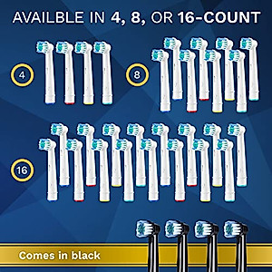 Aster Replacement Toothbrush Heads - 16 Pack, Compatible with Oral-B Braun Professional Electric Precision Clean Brush Heads Refill for 7000/Pro 1000/9600/ 5000/3000/8000
