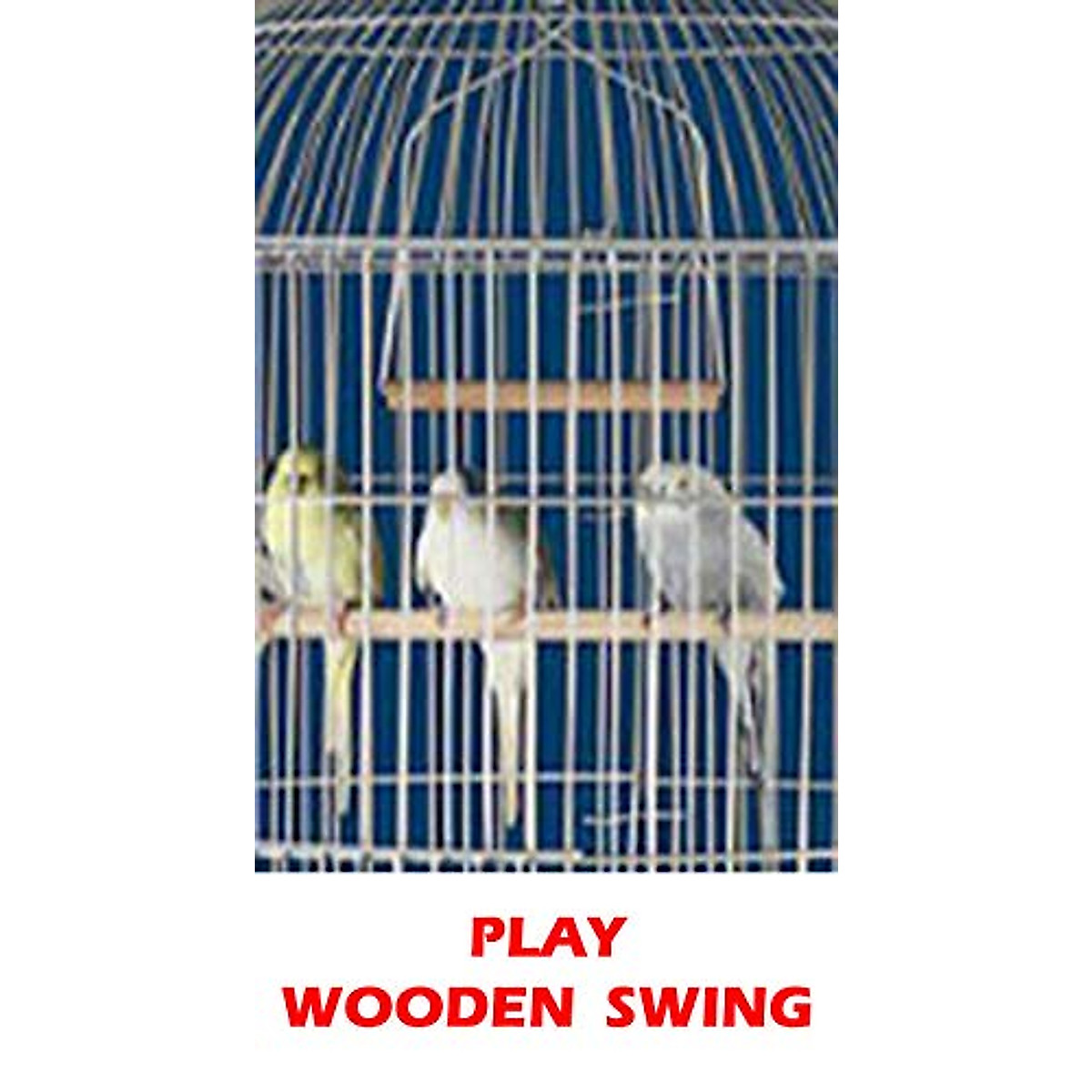 60" Classic Round Bird Cage with Stand for Finch Canary Aviary Budgie Cockatiel Parakeet (16" Diameter x 60" H, White)