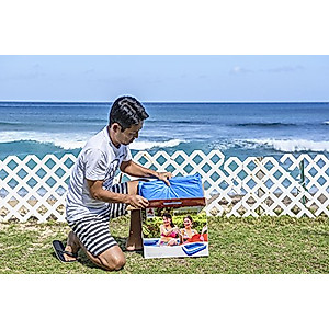 Jilong Rectangular Family Inflatable Pool for Ages 6+, Blue, 103" x 69" x 20"