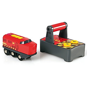BRIO World 33213 - Remote Control Train Set | Wooden Toy for Kids | Enhances Logical Thinking | Compatible Railway Toys | Ideal for Ages 3 and Up