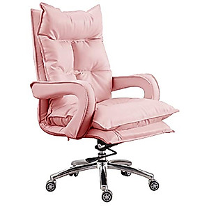 ECBETCR Chair Office Chair Ergonomic Swivel Modern 360° Swivel Office Chair Ergonomic High Back Upholstered Computer Desk Chair with Armrests and Headrest, Adjustable Lumbar Support Leisure Chair