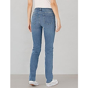 Amazon Essentials Women's Jeans, Mid Rise Straight Leg Style, Medium Wash, Slim Fit