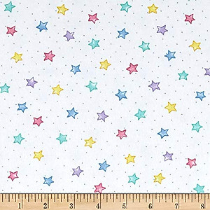 Comfy Flannel Stars Pastel, Fabric by the Yard