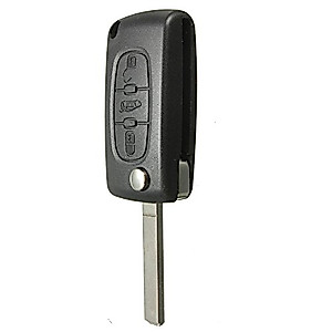 KATUR 433MHz 3 Buttons Auto Car Remote Key Shell Case Cover Replacement with Battery ID46 Chip for Peugeot Citroen Berlingo