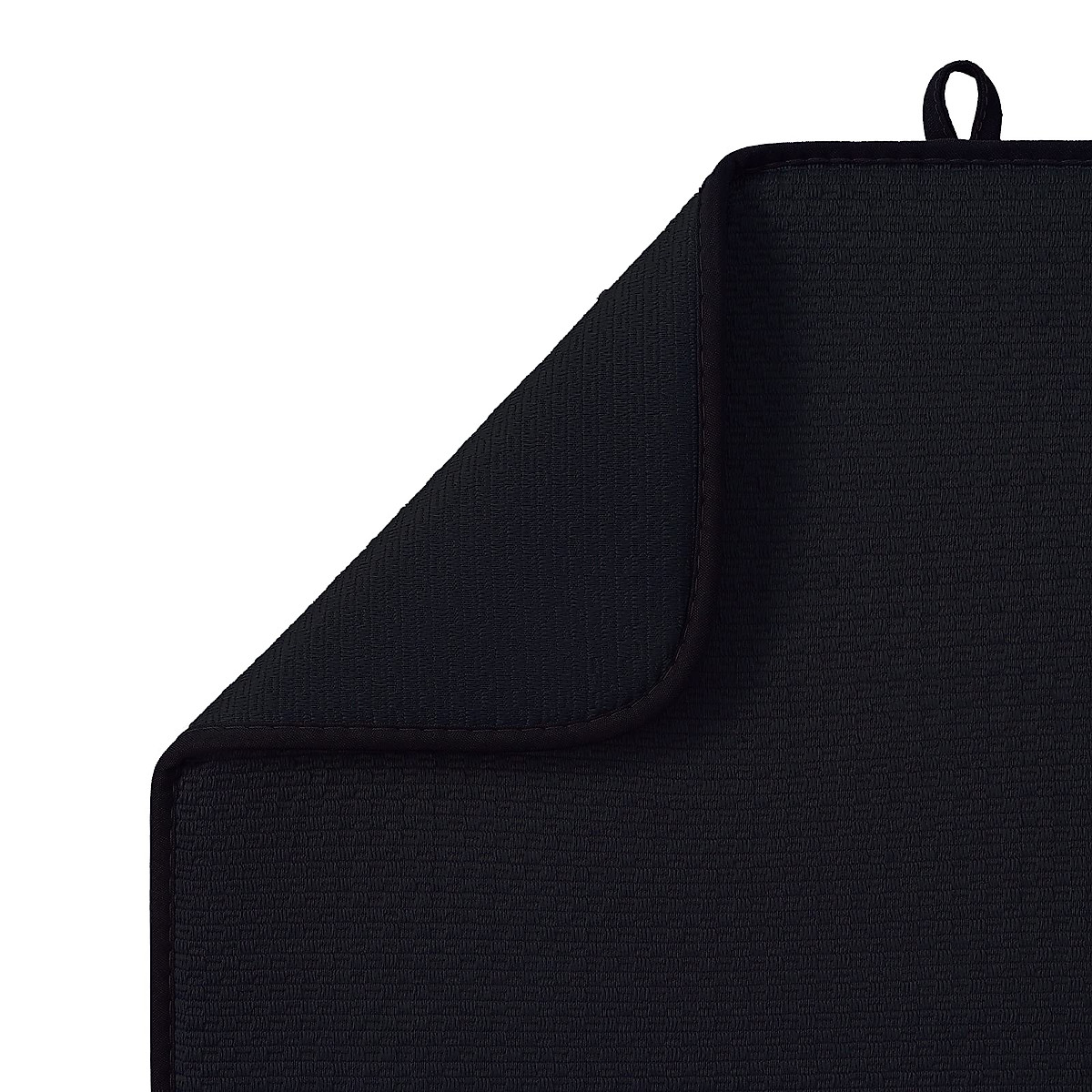 Microfibre Drying Mat for Kitchen Dish Drying Drainer Mat Absorbent Drying Mat Washing Up for Glass, Plate & Cup 16inch x 18inch 2 Pack (Black)