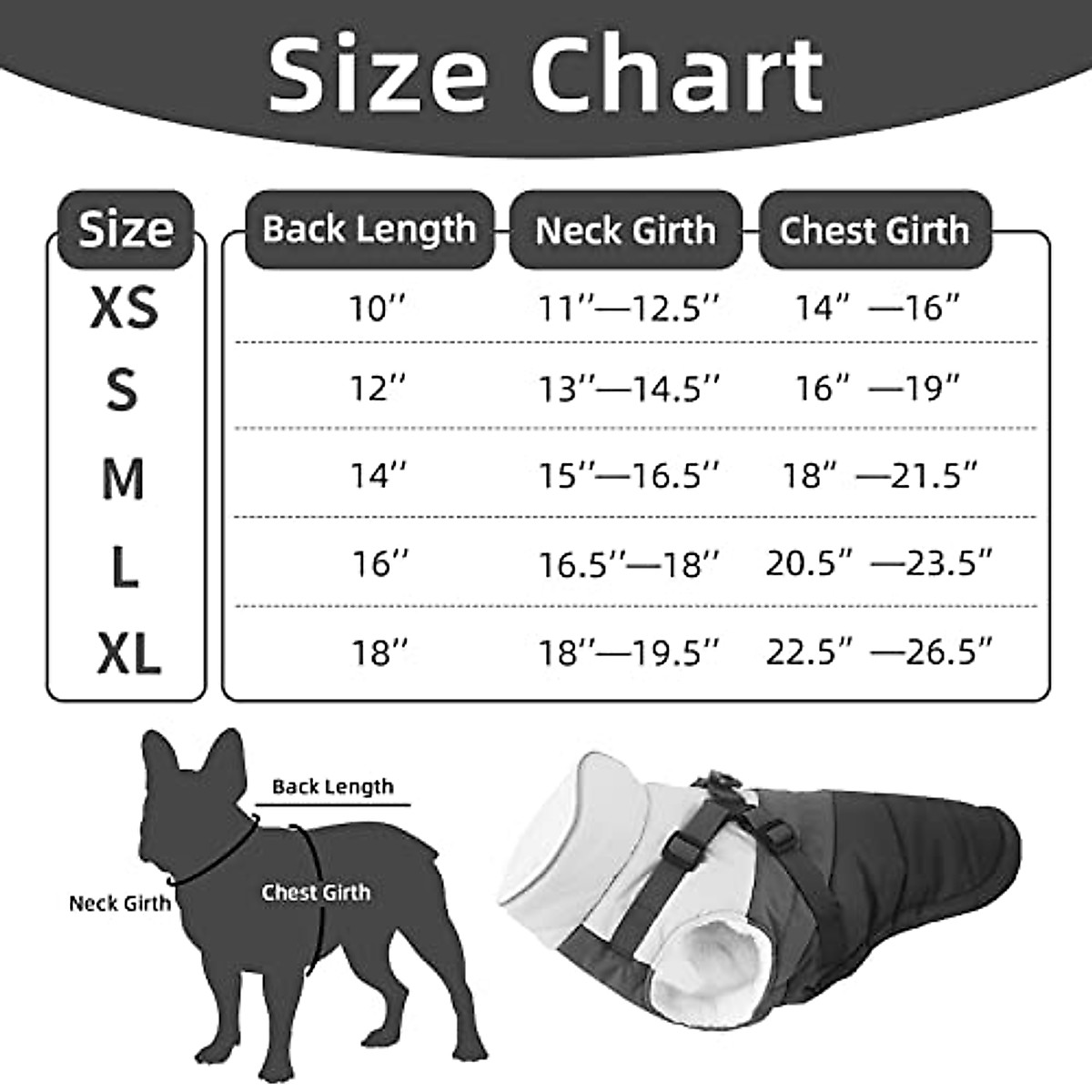 NASKEE Warm Dog Winter Coat Cozy Waterproof Windproof Dog Outdoor Jacket, Adjustable Pet Vest with Harness & D Rings, Thick Polar Fleece Lining, for Small & Medium Dogs