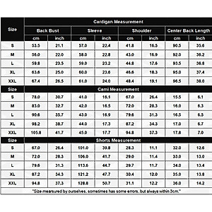 Ekouaer Womens 3 Piece Waffle Knit Lounge Set Soft Pajama Sets Tank Top and Shorts Cardigan with Pockets (Grey, XL)