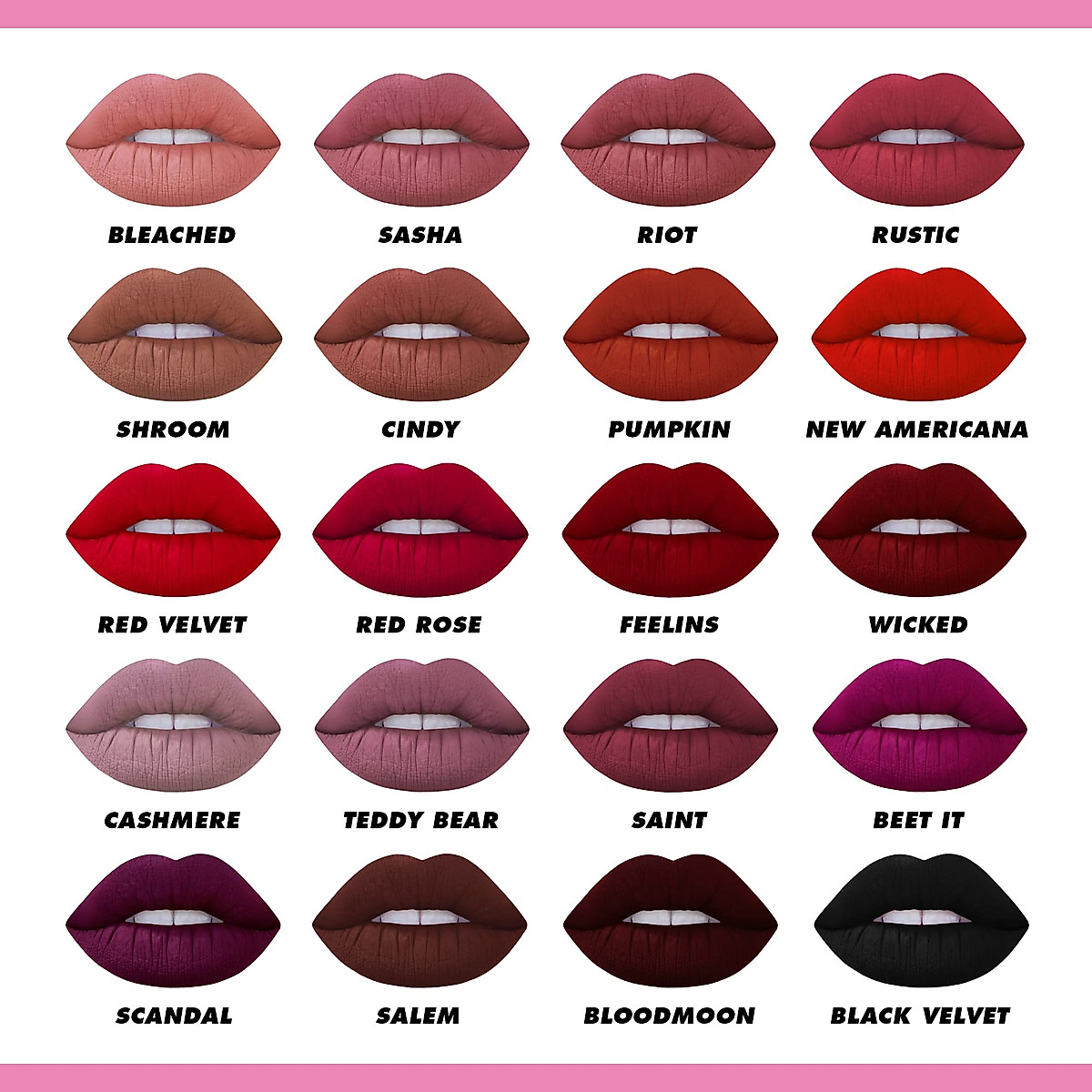 Lime Crime Velvetines Liquid Matte Lipstick, Bloodmoon (Deepest Blood Red) - Bold, Long Lasting Shades & Lip Lining - Stellar Color & High Comfort for All-Day Wear - Talc-Free & Paraben-Free