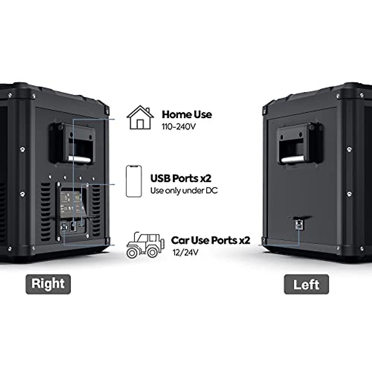 ICECO VL75 ProD Portable Refrigerator, Multi-directional Lid, Dual USB & DC 12/24V, AC 110-240V, 75L Dual Zone Steel Compact Refrigerator Powered by SECOP, 0℉ to 50℉, Home & Car Use [Upgrade, 79 Quarts]