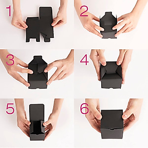 INMING 25 Small Gift Boxes 3x3x3 Inches, Gift Boxes with Lids, Matte Black Gift Boxes Bulks for Father's Day, Cupcake, Candy, Birthday, Groomsman Proposal Boxes for Light Gifts