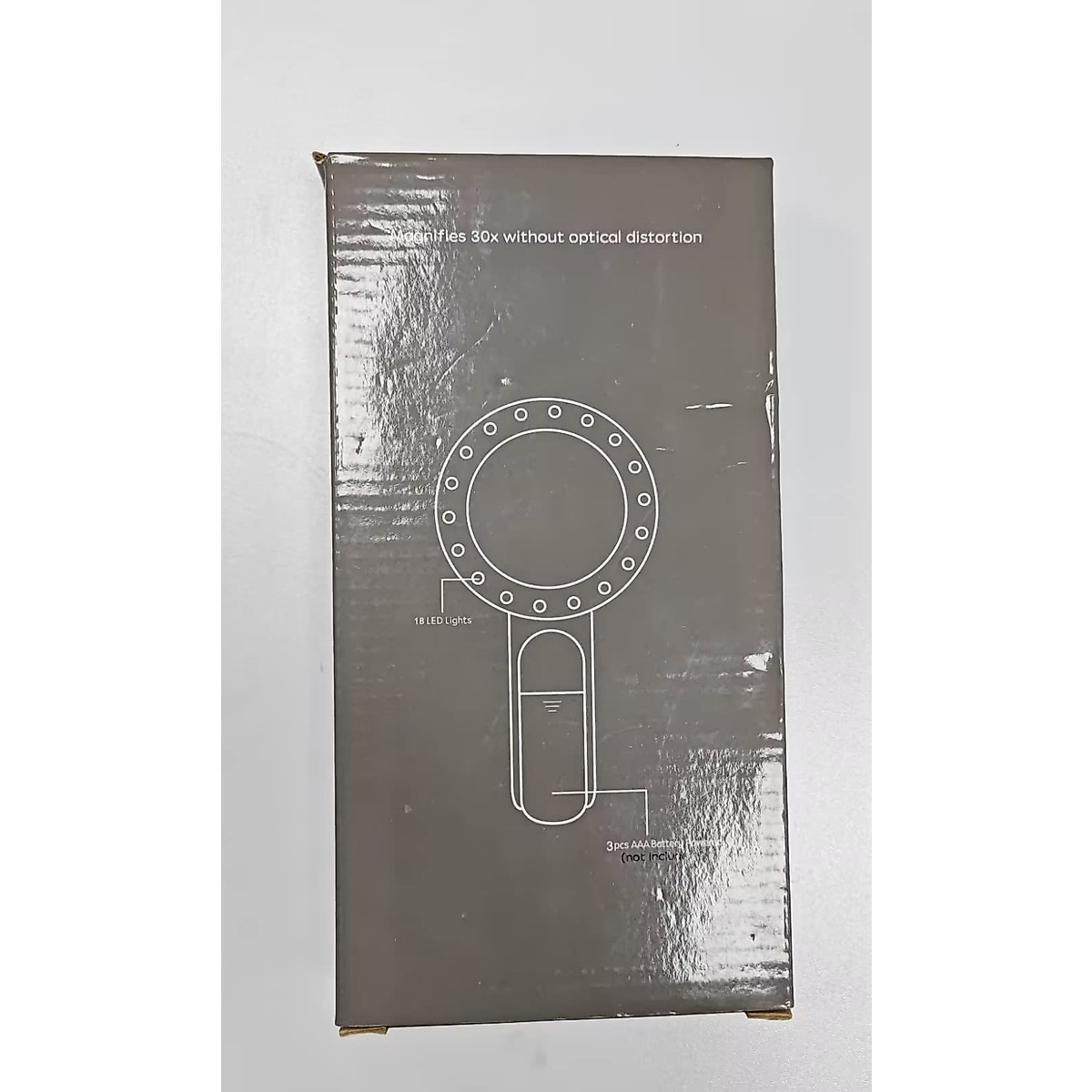 Magnifying Glass with Light, 30X Handheld Large Illuminated Magnifier, Reading Magnifying Glass with for Seniors Read, Coins, Stamps, Map, Inspection, Macular Degeneration