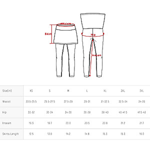 ANIVIVO Skirted Legging for Women, Yoga Legging with Skirts &Women Tennis Leggings Clothes(Black,M)