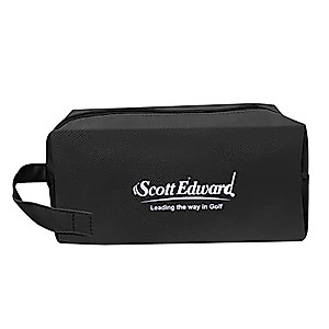 Scott Edward Golf Training Storage Bag Golf Weather Portable Carrying Bag with Golf Swing Aids Pro Power Band Wrist Brace Training Set (Black)