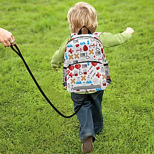 XDMXY Nurse Appliance Kid's Toddler Backpack for Boys Girls Preschool Nursery with Safety Leash