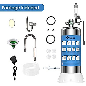 Wyin 4L Aquarium Co2 Generator System with Single Gauge Display Pressure Gauge, DIY Co2 Generator System Kit, Automatic Pressure…
