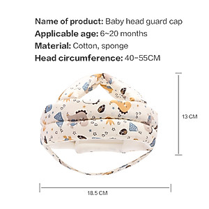 Baby Helmets, Walking Baby Helmet, Head Helmet for Baby, Toddler Walking Helmet Head Helmets, Baby Head Bumper Protection for 6 to 20 Months Baby Boy or Girl -SmallDinasor