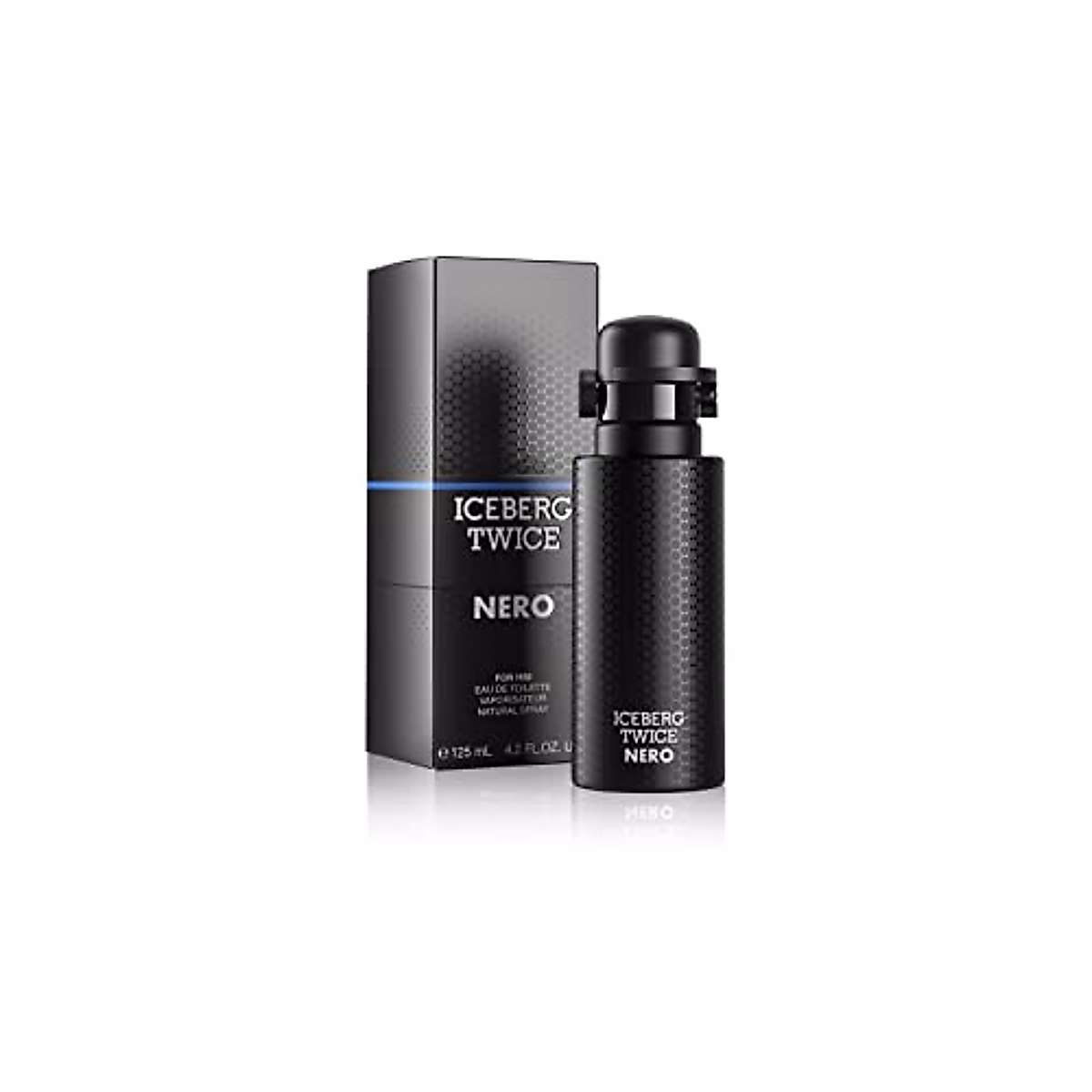 ICEBERG Twice NERO - Exhilarating Personal Fragrance For The Modern Gentleman - Classic EDT Spray Cologne For Men - Vibrant And Fruity Notes Of Mandarin, Mint, Elemi, Cedarwood, And Oakmoss - 4.2 Oz