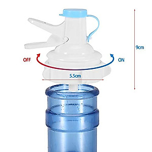 Fishlor Water Bottle Dispenser, Manual Operated 5 Gallon Bottle Jug Pump Drinking Water Spout Dispenser with Dustproof Cap, Water Bottle Pump