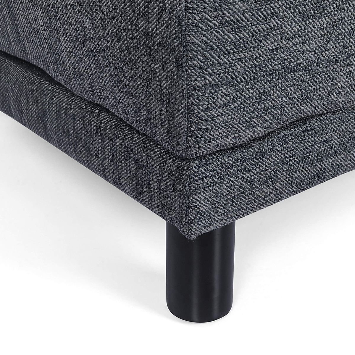 Christopher Knight Home Hyland Chaise Lounge, Charcoal + Black