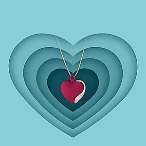 Tracy's Dog Heart Necklace Vibe, Fashion Personalized Necklaces Rechargeable 2-in-1 Necklace Jewelry Massager, Red, Rose Gold Beatinglove