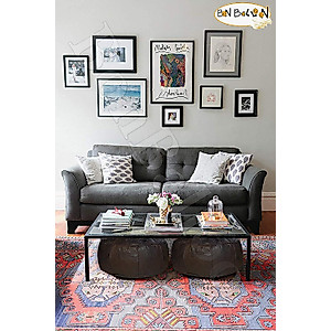 Authentic Ottoman Pouf Pouffe Poufs Footstool Egyptian Moroccan Morocan Handmade Genuine Leather Unstuffed Living Room Decor Floor Cushion Foot Stool Arabian Arabic Style Otoman Ottomans Turkish Poof