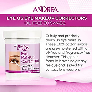 Andrea Eyeq's Oil-free Eye Make-up Correctors Pre-moistened Swabs, 50 Count