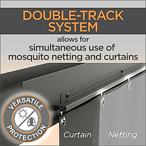 Sojag 500-5157864 8mm 2 Track No.77 Meridien Hard Top Sun Shelter, 10' by 14', Charcoal